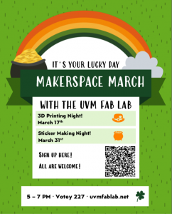 UVM FabLab – A place of innovation, creativity and digital fabrication on the UVM campus. Make ...